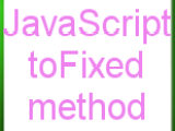 Javascript Tofixed Method