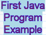 First Java Program Example
