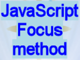 Javascript Focus Method