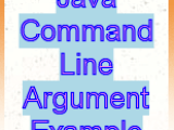 Java Command Line Argument Example