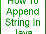 How To Append String In Java