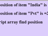 Javascript Array Position