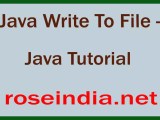 Java Write To File Java Tutorial