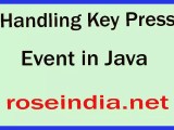 Handling Key Press Event In Java