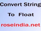 Convert String To Float