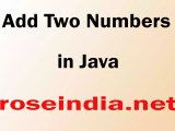 Add Two Numbers In Java