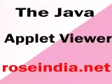 The Java Applet Viewer