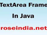 Textarea Frame In Java