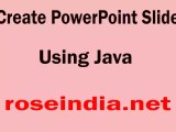 Create Powerpoint Slide Using Java