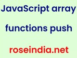 Javascript Array Functions Push