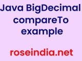 Java Bigdecimal Compareto Example