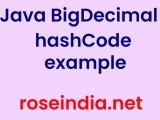 Java Bigdecimal Hashcode Example