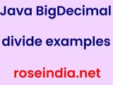 Java Bigdecimal Divide Examples