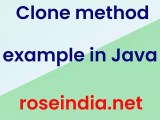 Clone Method Example In Java