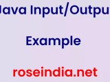 Java Input Output Examples