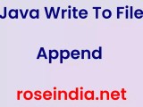 Java Write To File Append