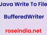 Java Write To File Bufferedwriter