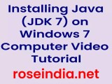 Installing Java Jdk 7 On Windows 7 Computer Video Tutorial