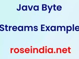 Java Byte Streams Example