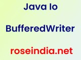 Java Io Bufferedwriter