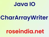 Java Io Chararraywriter