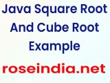 Java Square Root And Cube Root Example