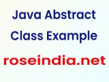 Java Abstract Class Example