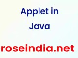 Applet In Java