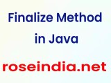 Finalize Method In Java