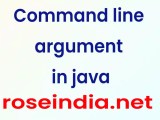 Command Line Argument In Java
