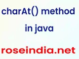 Charat Method In Java