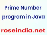 Prime Number Program In Java