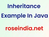 Inheritance Example In Java