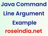 Java Command Line Argument Example