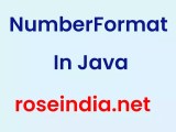 Numberformat In Java
