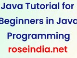 Java Tutorial For Beginners In Java Programming