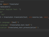 Python Language Translation Using Google Translator