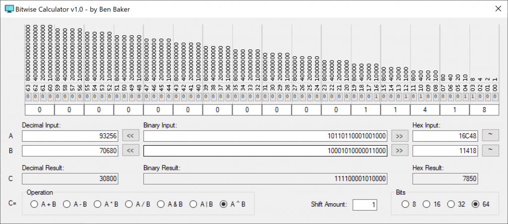 Bitwise Calculator – RustyPixels UK