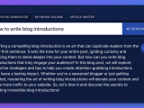 Blog Introduction Generator Free Ai Seo Blog Post Introductions