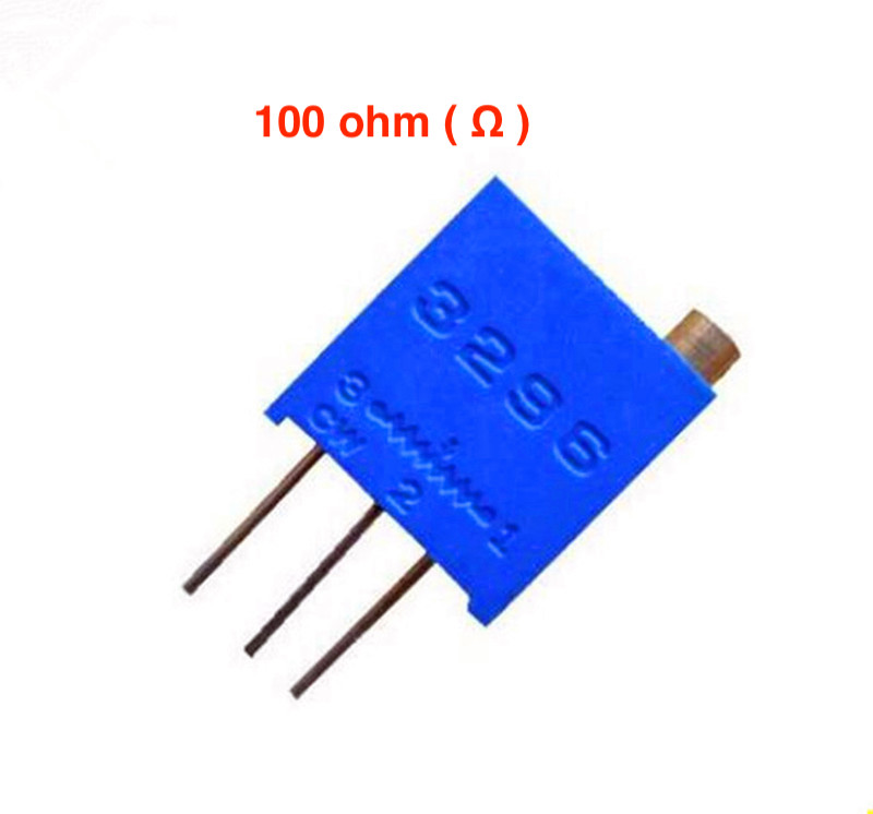 100 Ohm ( Ω ) Single Turn Trimpot Variable Resistors 3296W-1-101LF ...
