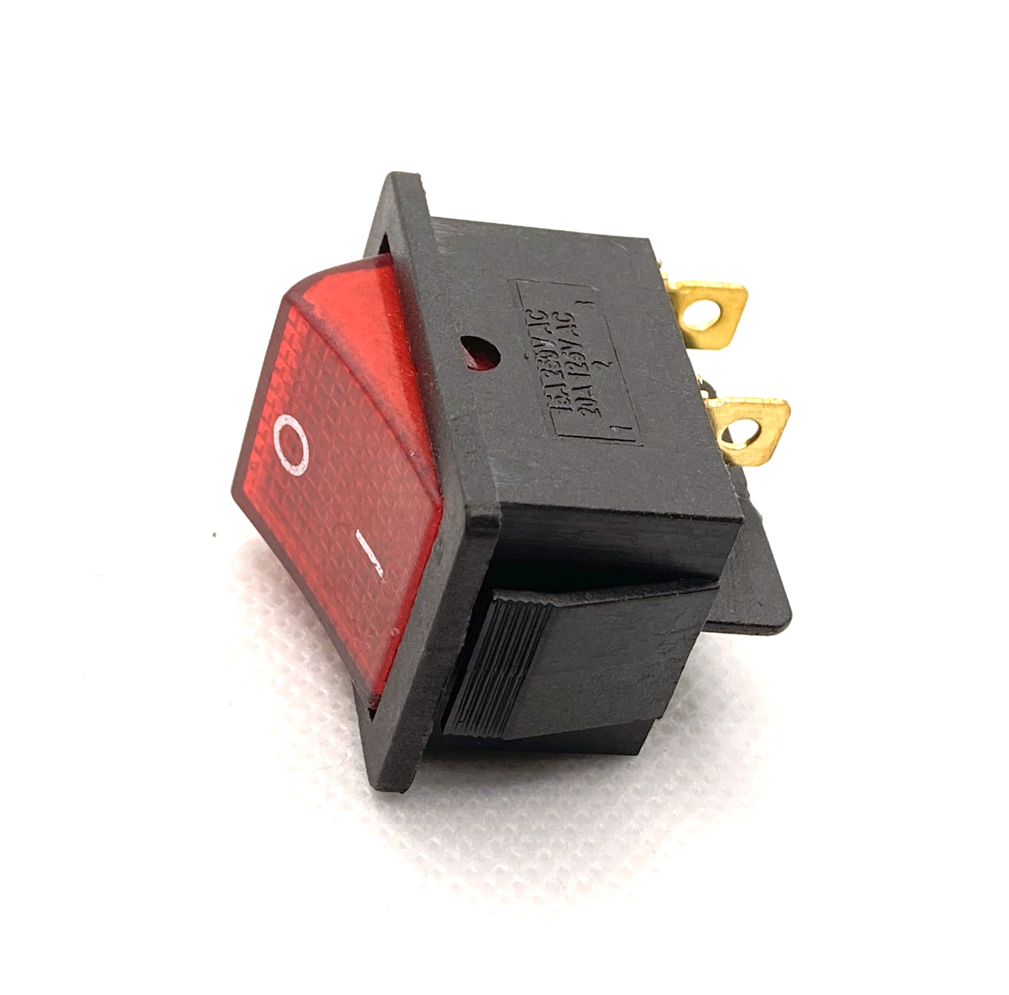 KCD4 16A 250V DPST ON-OFF 4 Leg Rocker Switch With Red Light - Rytronics.in