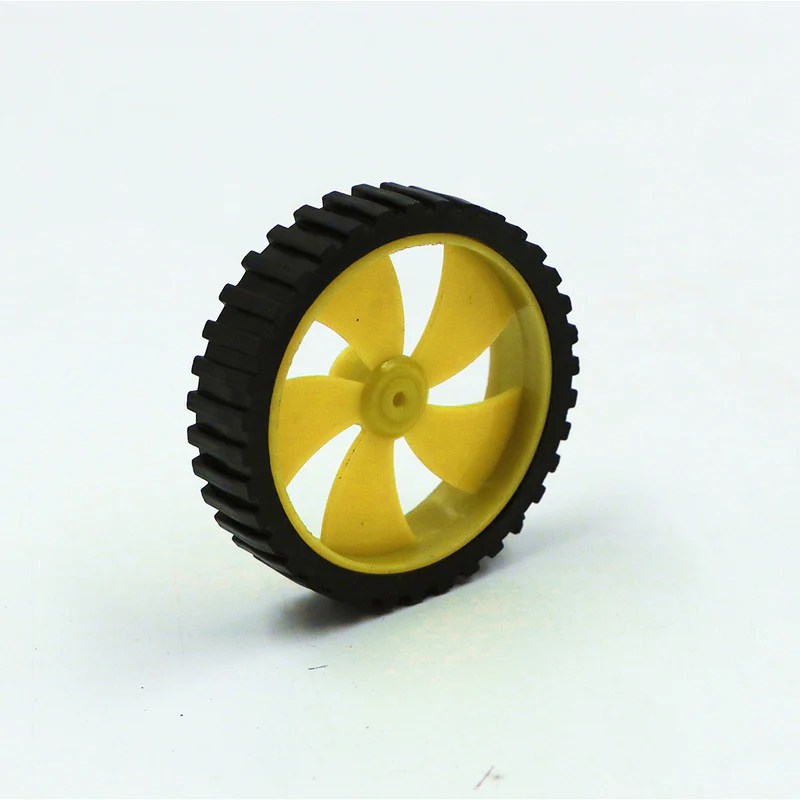 Robotic DC Small Wheels 4.5cm X 1.2cm - Rytronics.in