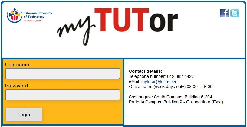 TUT ITS: Tshwane University of Technology Student Portal