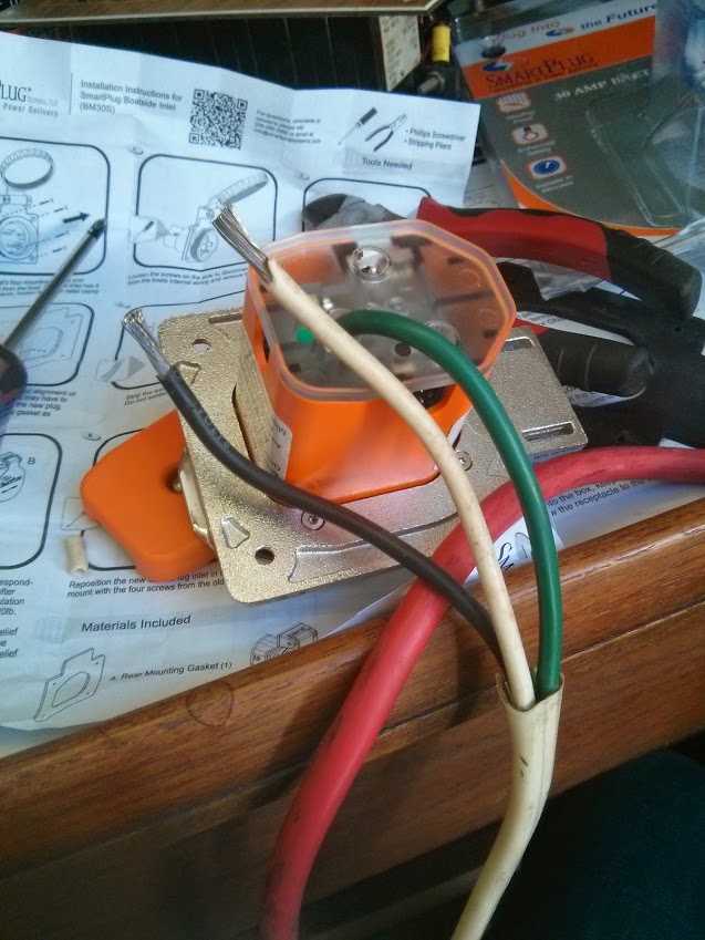 Changing the AC Shore Power socket - Sail Dive Fish