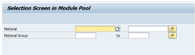 Select Option in Module Pool Program - My Experiments with ABAP