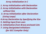 1d Array Initialization In C With Examples Programs
