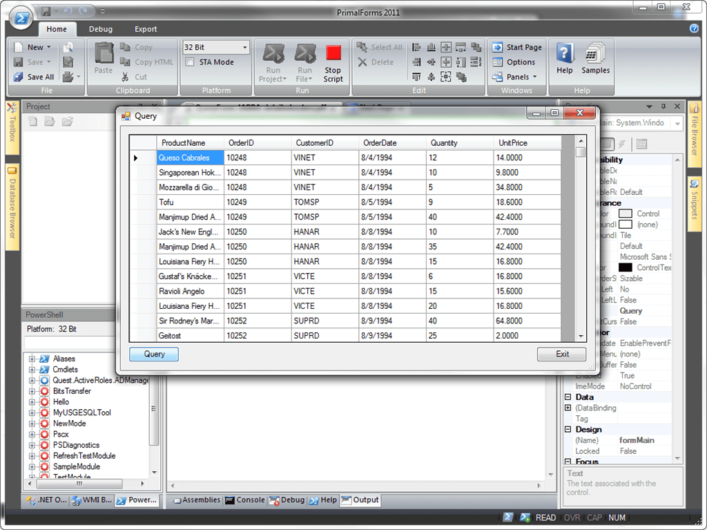 Feature Peek 2011: PrimalSQL – Exporting PowerShell GUIs - SAPIEN Blog