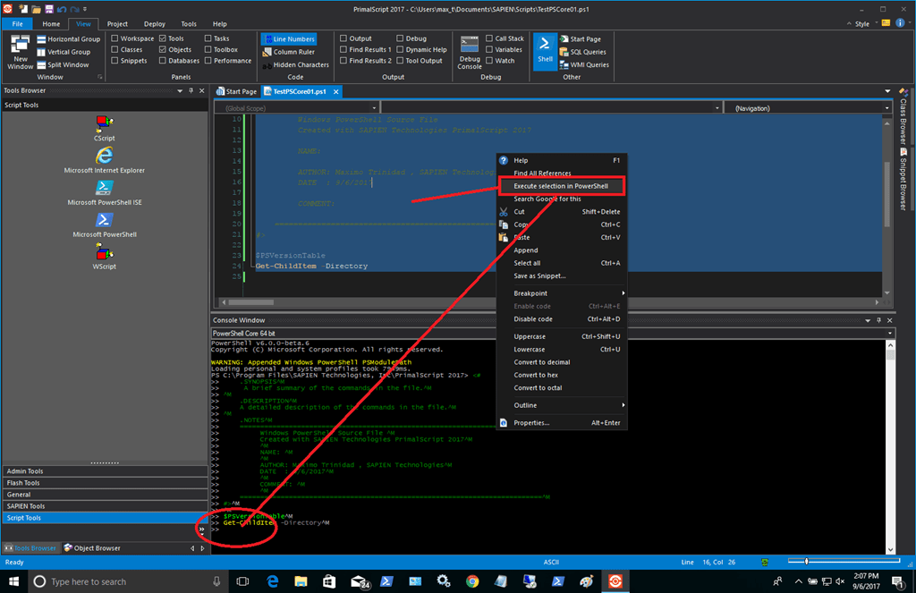 Using Powershell Core In Primalscript Sapien Blog