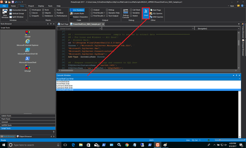 Using Powershell Core In Primalscript Sapien Blog