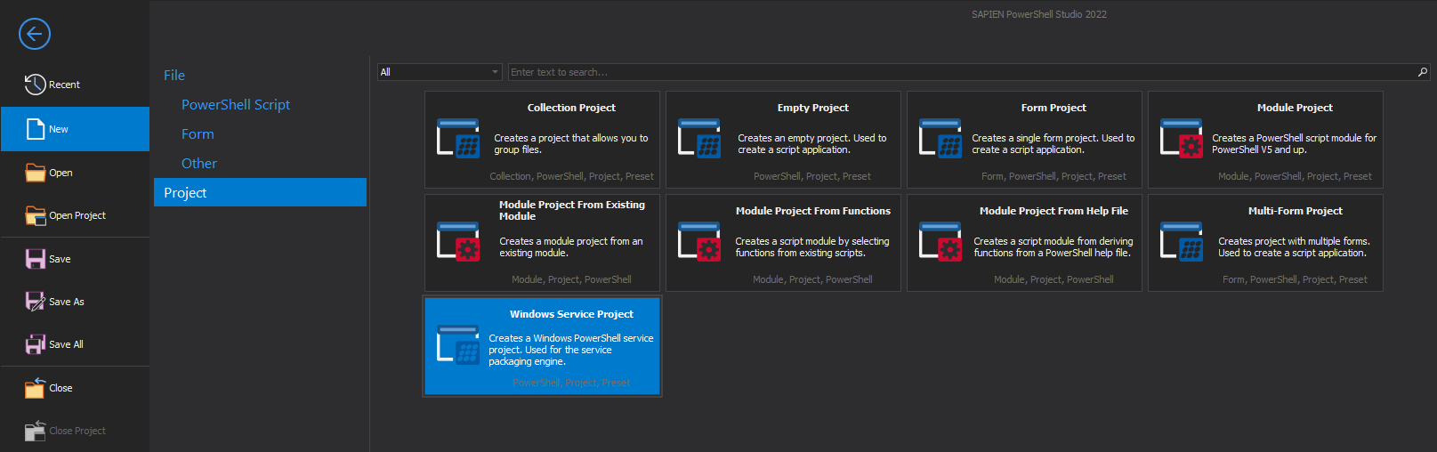 PowerShell Studio Projects: Windows Service Project - SAPIEN Blog